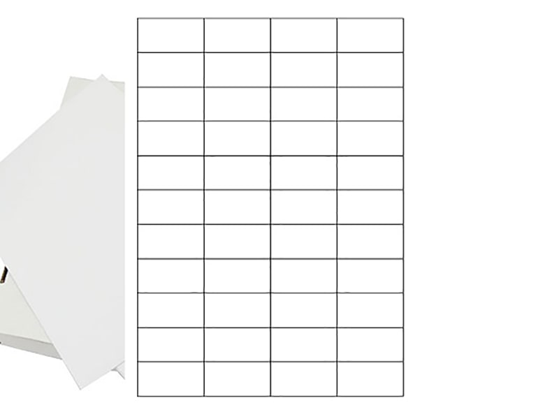 A4 Sheets Of Labels 44 Per Sheet (48.5 x 25.4mm)– hslpackaging