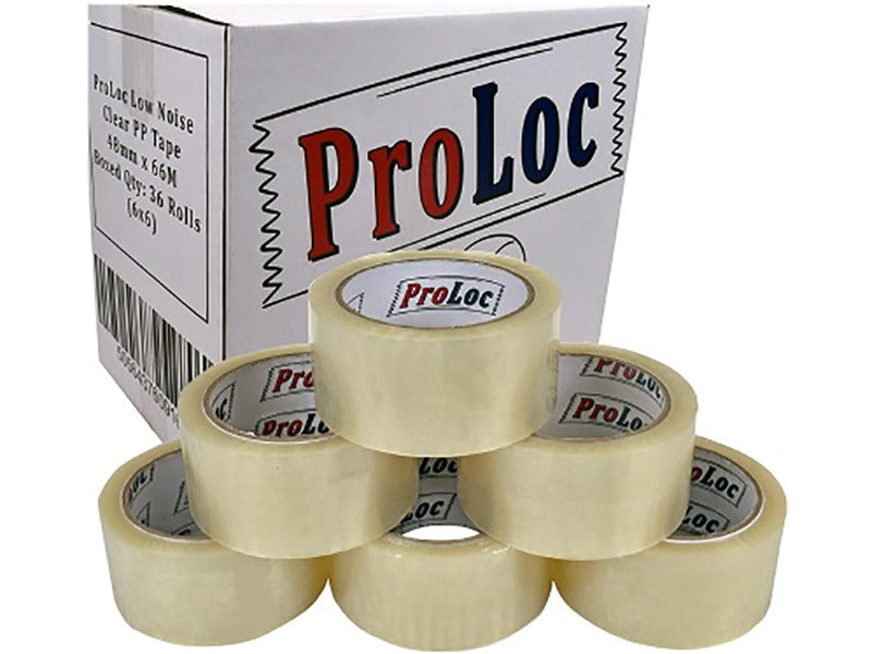 Clear ProLoc Low Noise Tape 48mm x 66M 2"– hslpackaging
